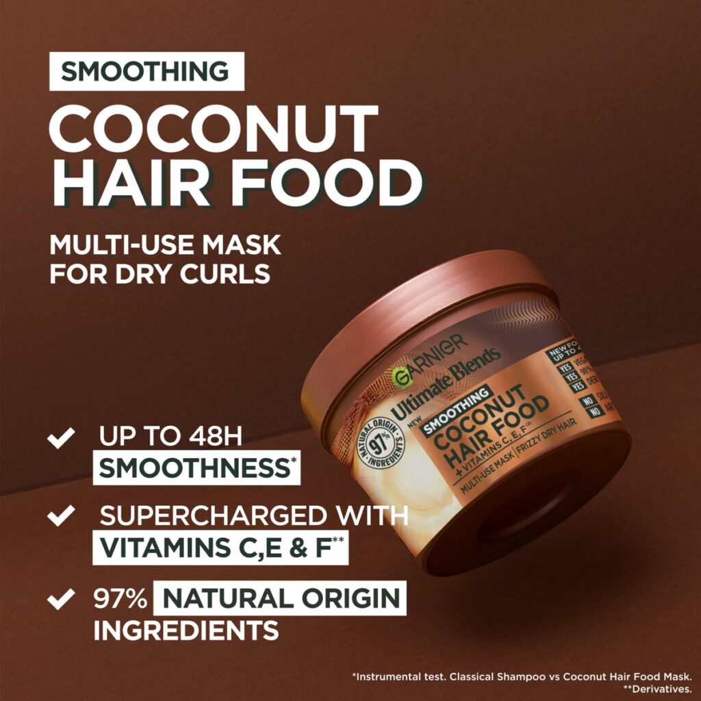 Garnier Ultimate Blends Hair Food Coconut Oil 3-in-1 Hair Mask ...